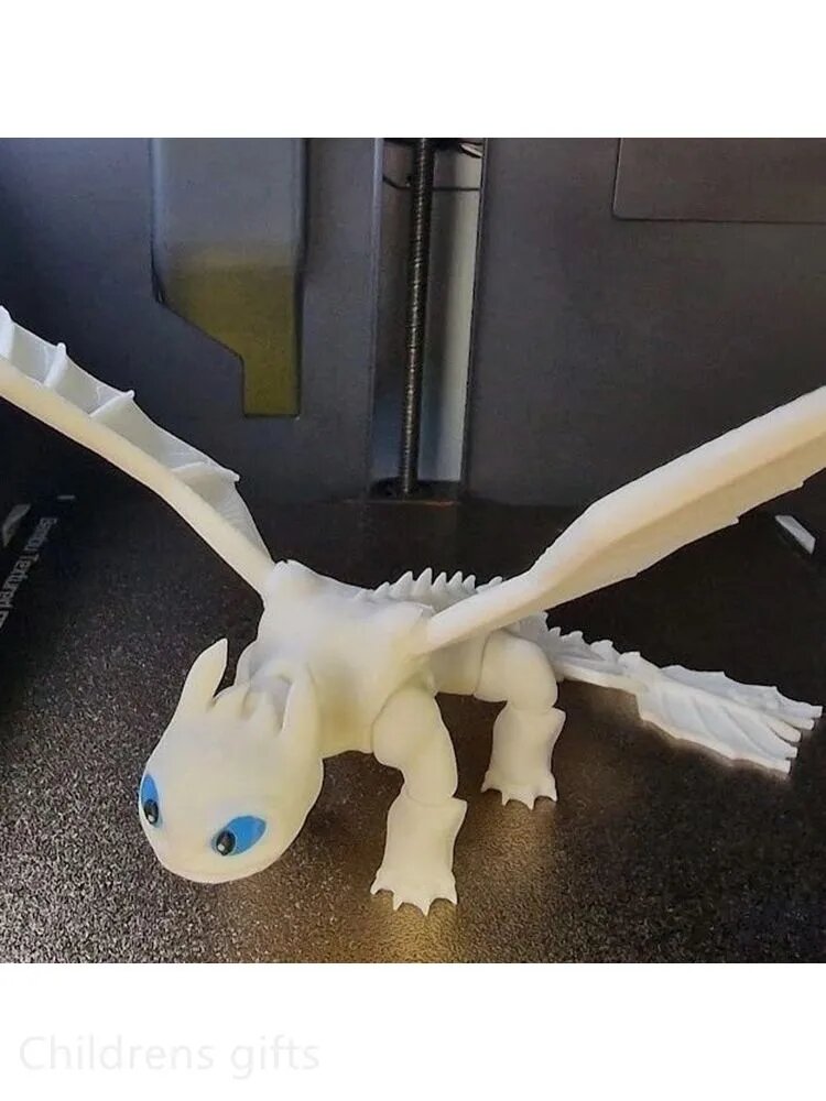 3D-печать Dragon Trainer Master series подвижные суставные крылья белая беззубая модель игрушки ручной работы