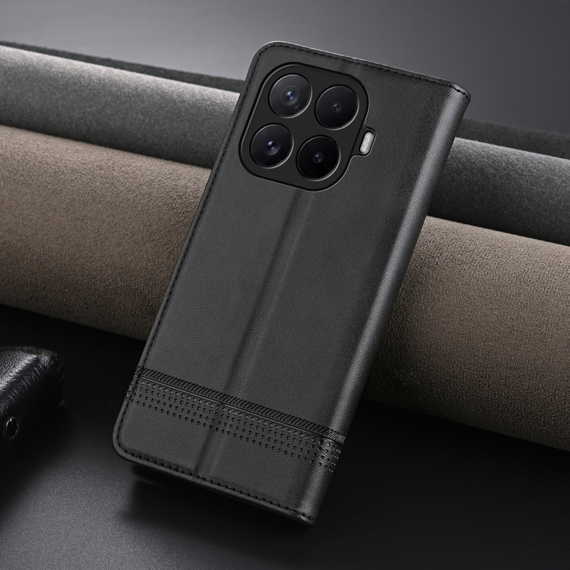 Чехол для Xiaomi 17T Pro / Сяоми 17T Про / Ксиаоми 17T Про Высококачественный кожаный футляр Встроенный слот для карт памяти чехол