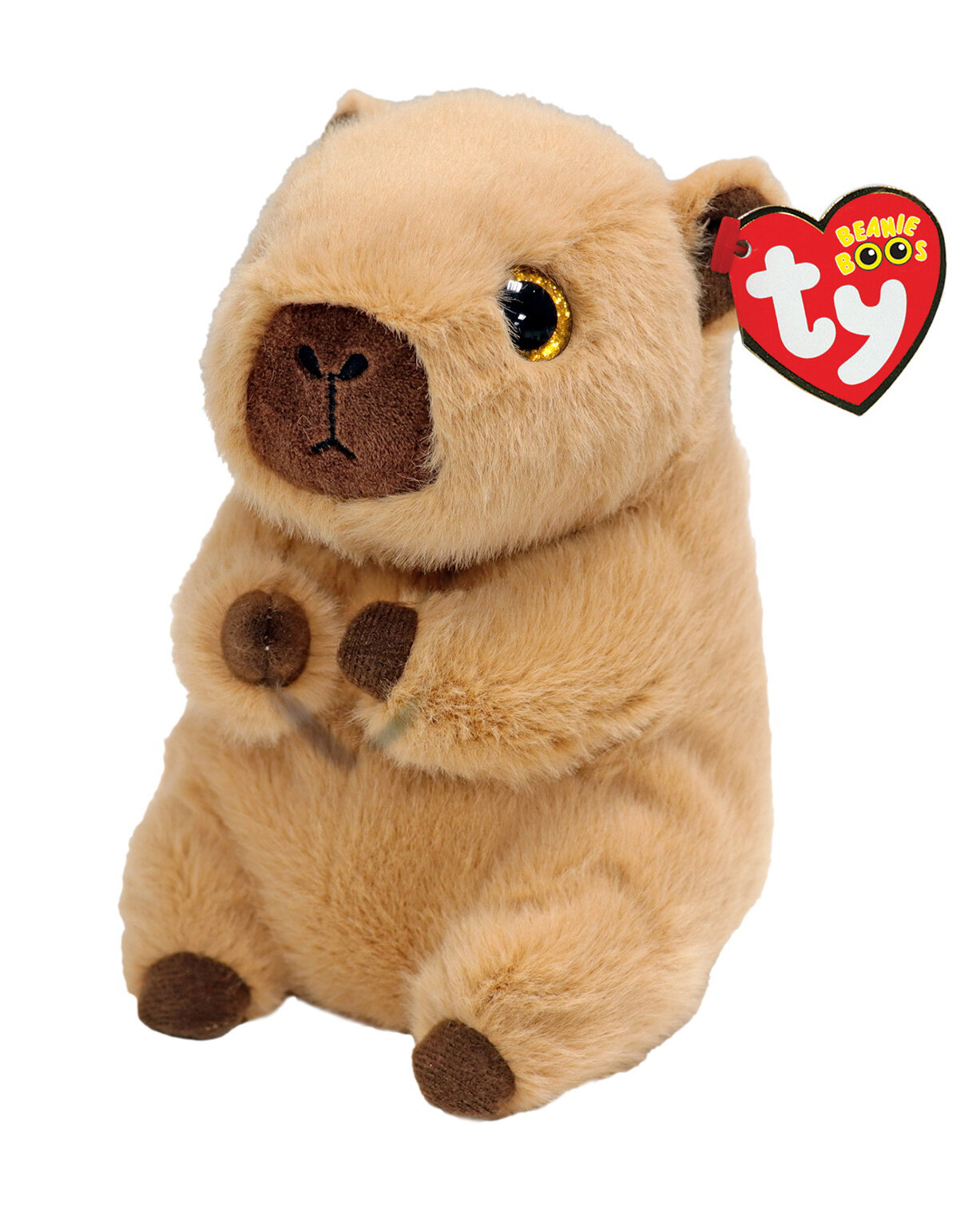 TY Мягкая игрушка Лара коричневая капибара, 15 см