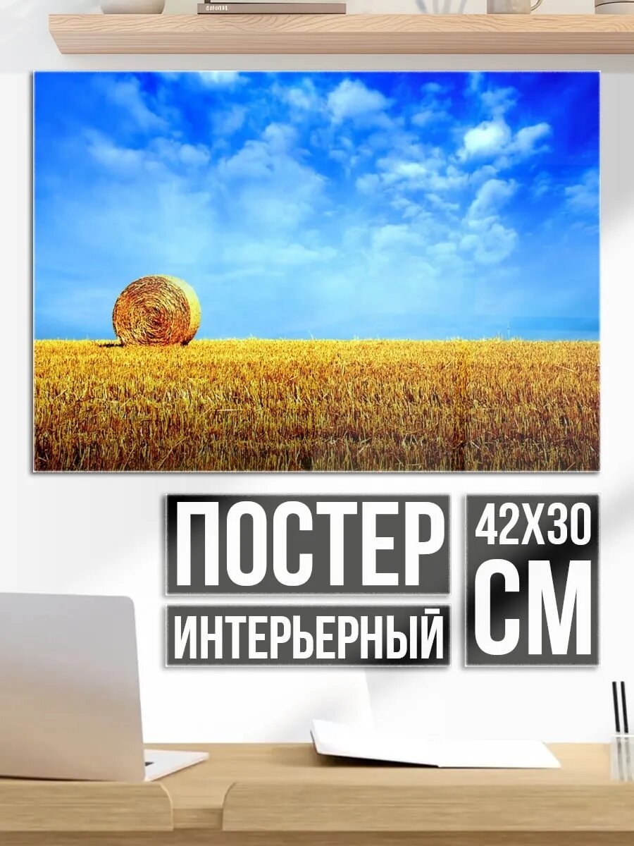 Плакат постер Стог сена