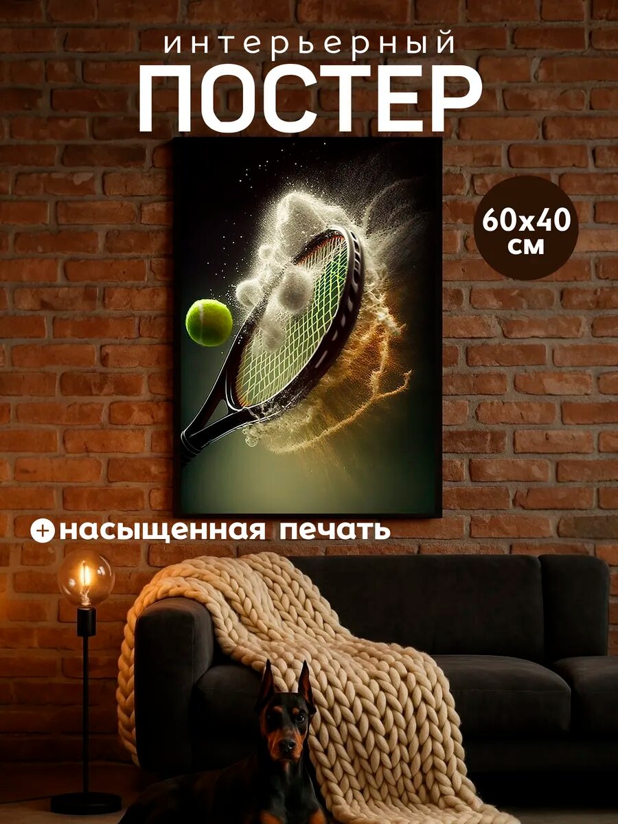 Постер для интерьера 40х60 Теннис