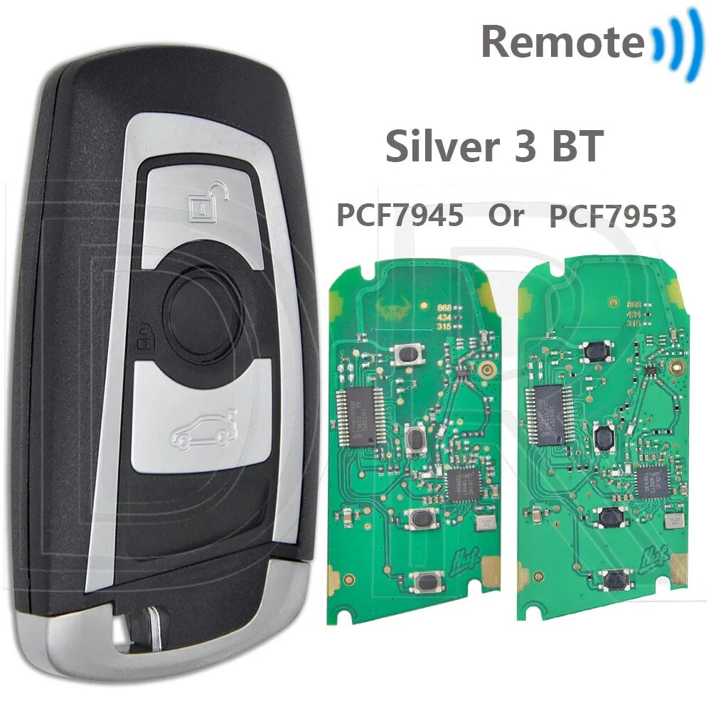 Пульт BMW Silver 3 BT PCF7953 433/434 MHz