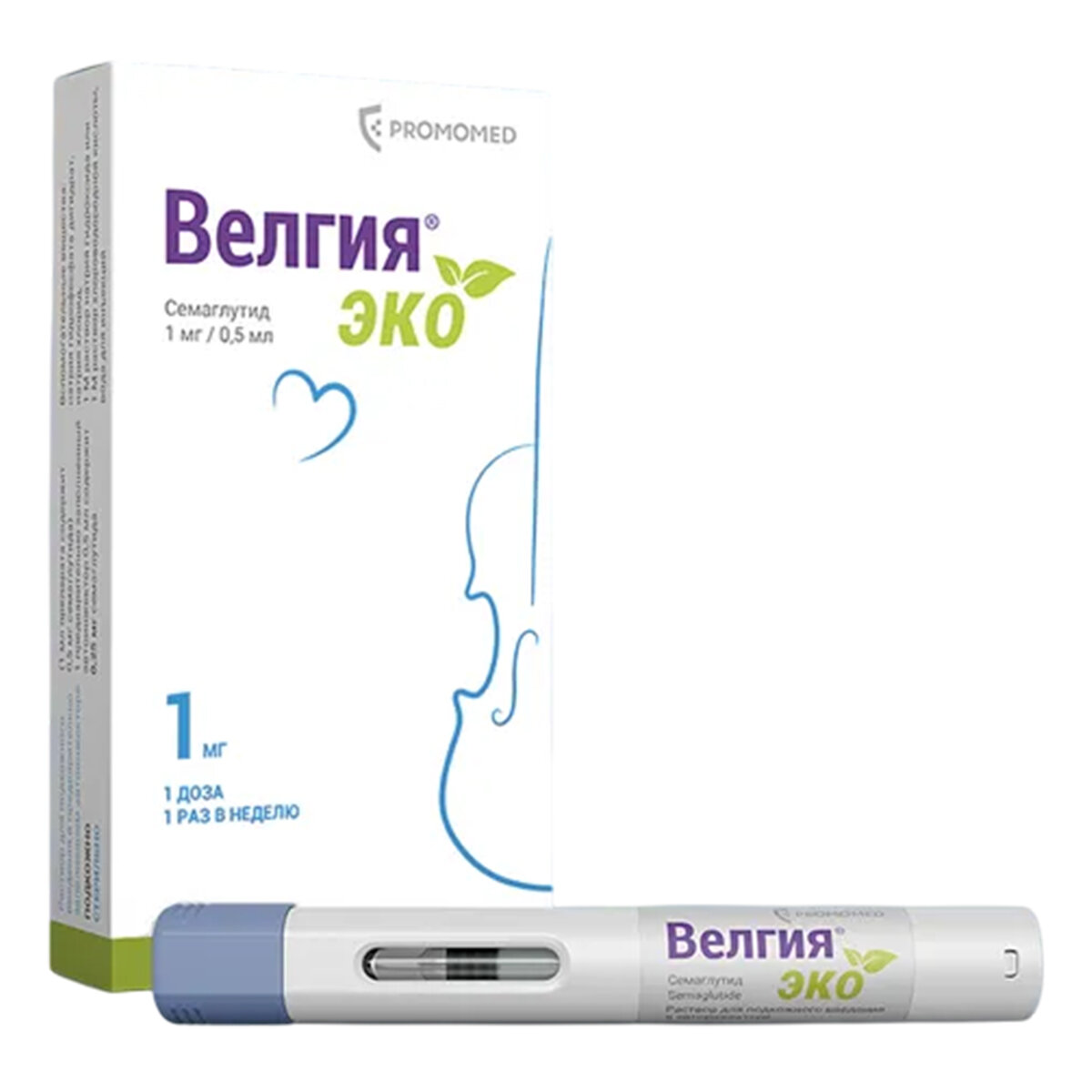 Велгия эко, раствор для п/к введения 1 мг шприц в автоинжекторе 0,5 мл, 4 шт.