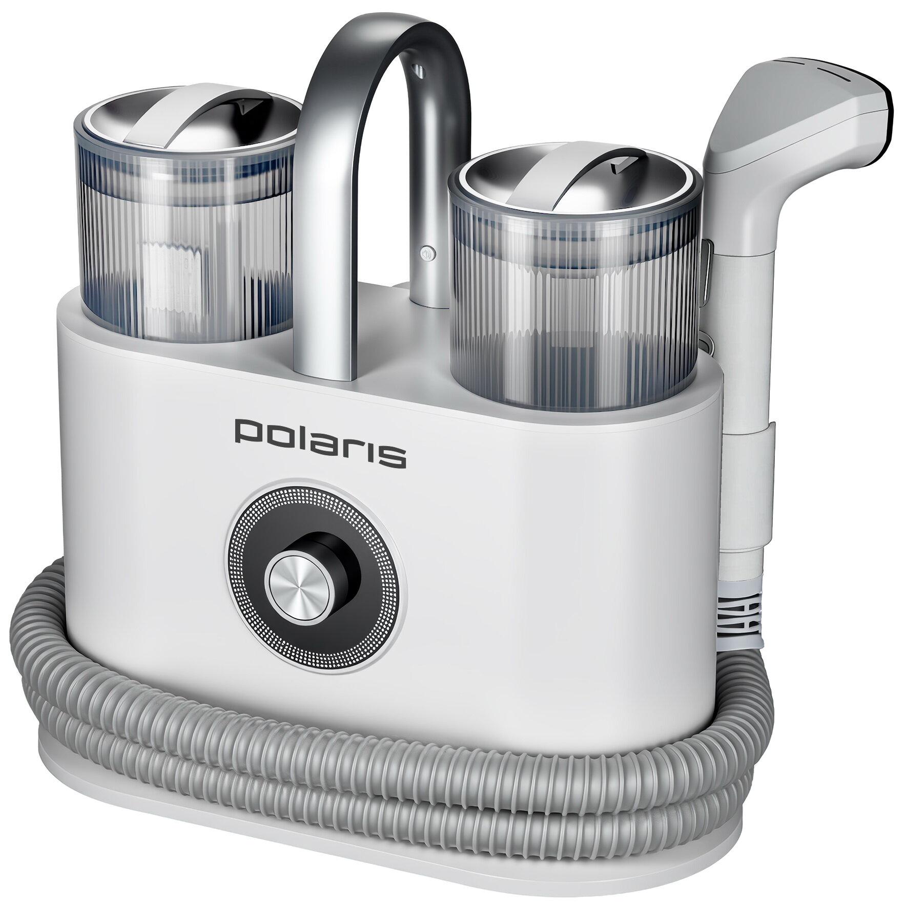 Моющий пылесос для мебели и ковров с подачей пара Polaris PCW 1445 Steam Clean Pro белый