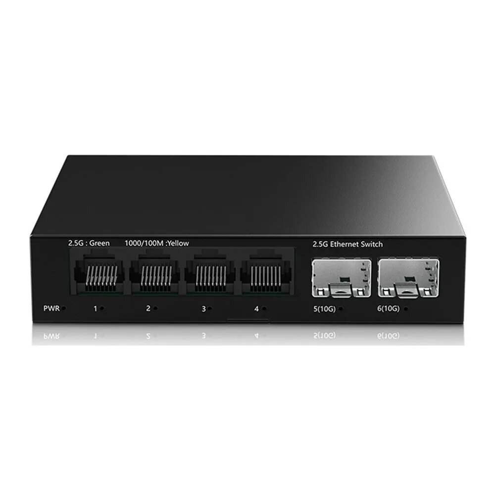 Коммутатор Ethernet 2.5G, 4-Портовый Неуправляемый Сетевой С Вилкой Европейского Стандарта