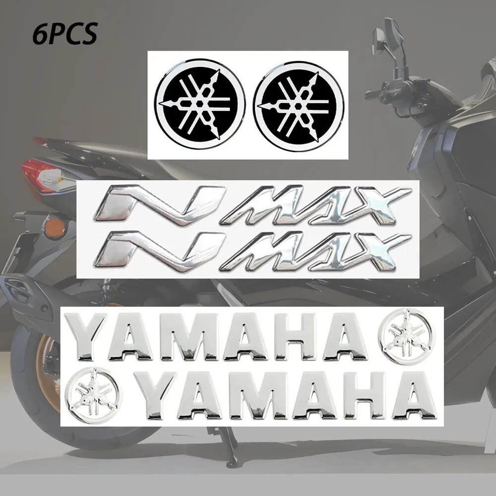 3D-мягкие наклейки-эмблемы с буквами Yamaha для мотоциклов Nmax 2020-2026