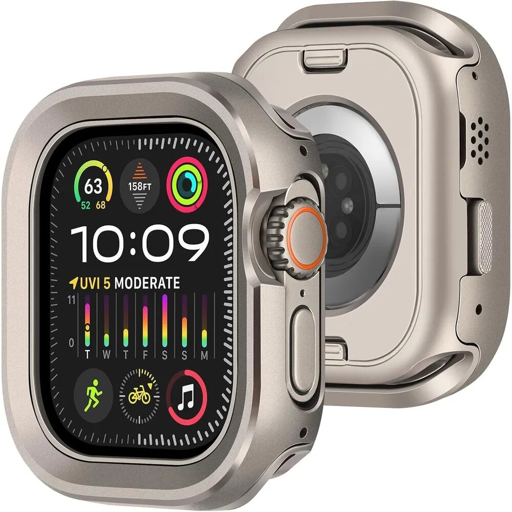 Двухкомпонентный металлический прочный чехол для Apple Watch Ultra 3/2/1, 49 мм, алюминиевый противоударный защитный бампер для iWatch 49 мм