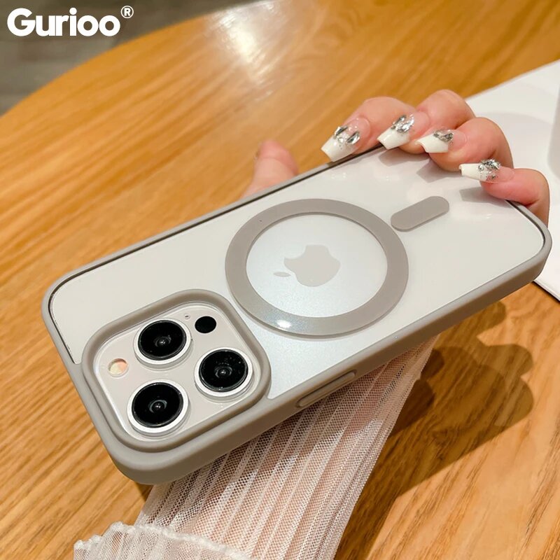 Роскошный матовый прозрачный магнитный чехол для Magsafe для iPhone 17 16 15 14 Plus 13 12 11 Pro Max X XR XS 7 8, акриловый жесткий чехол