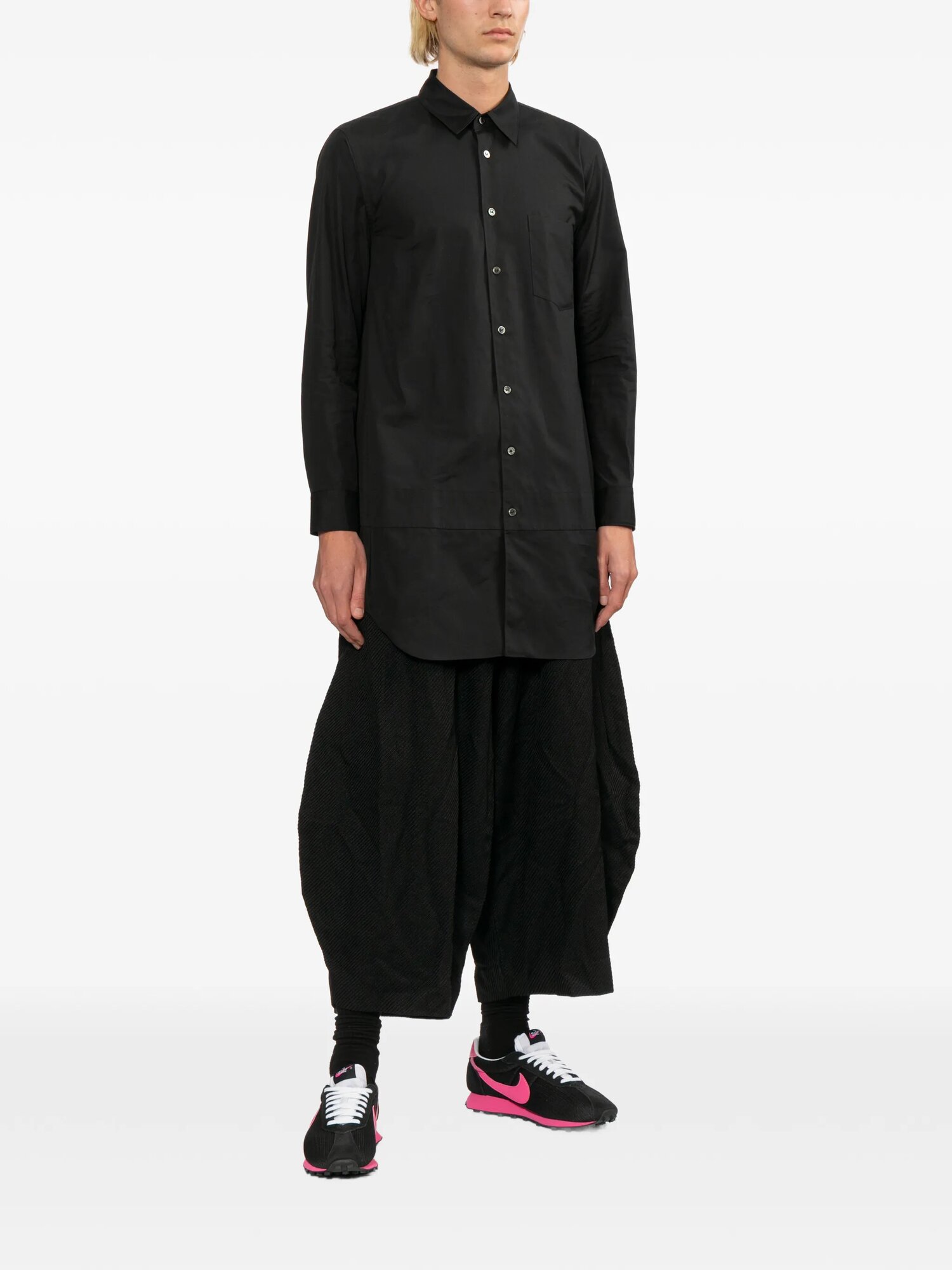 Рубашка BLACK COMME des GARCONS, размер M, черный — фото 1