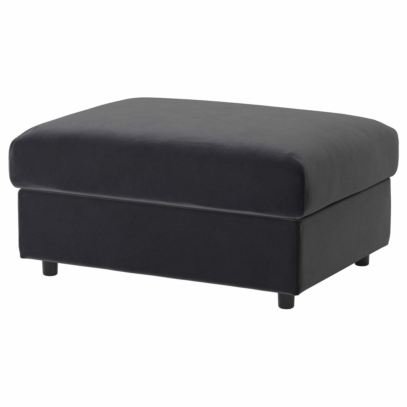Пуф IKEA VIMLE, тёмно-серый 494.335.87