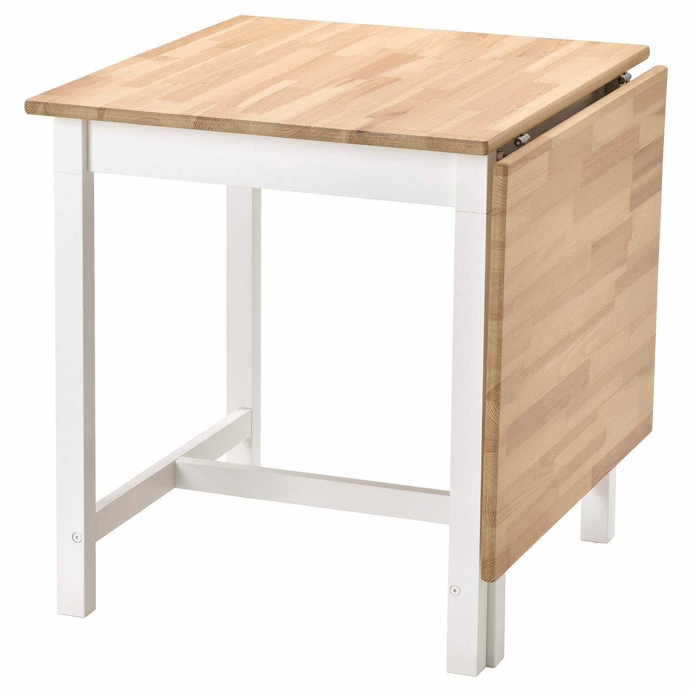 Стол обеденный ikea pinntorp 705.294.65, 67/124x75 см, белый, светло-коричневый