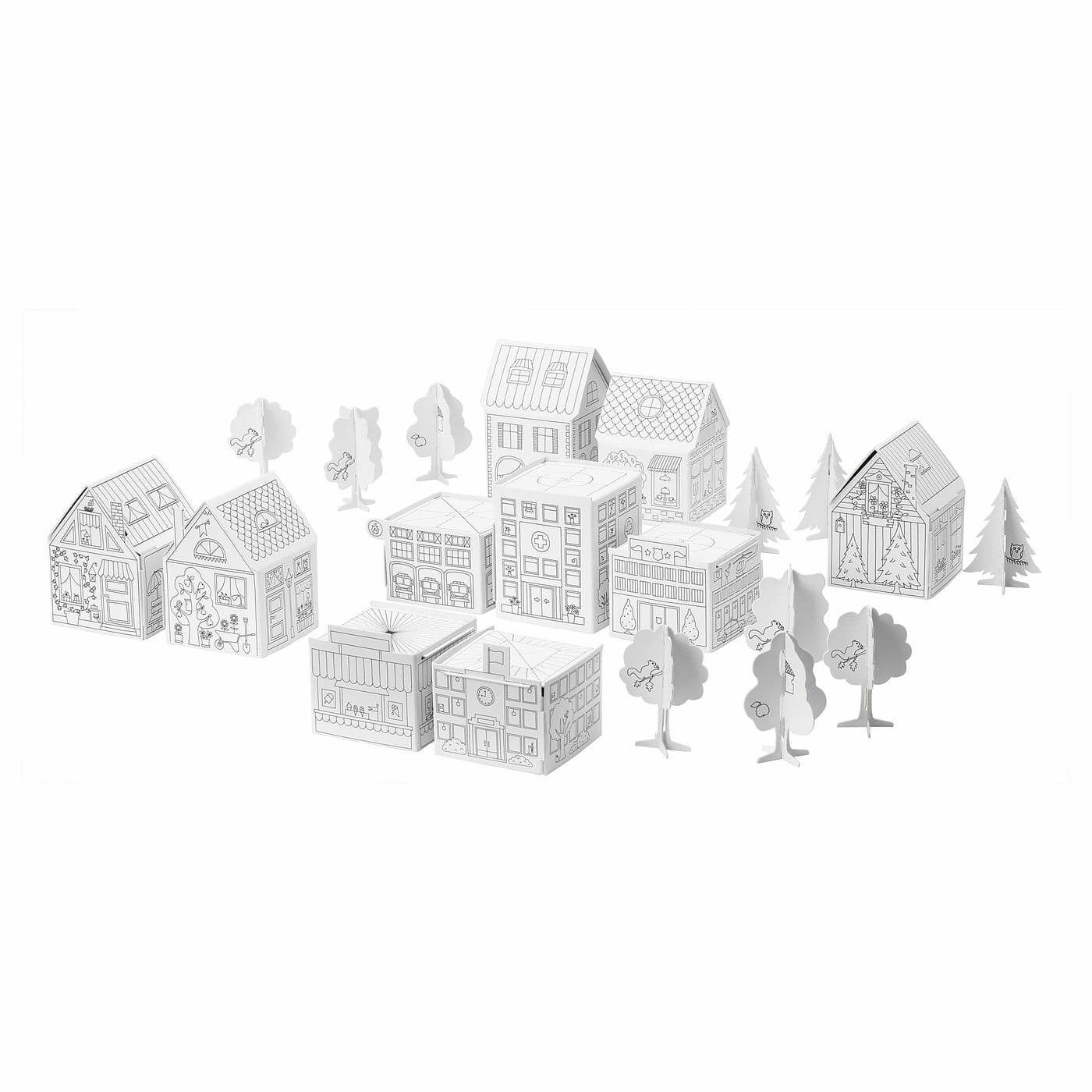 Сюжетно-ролевая игрушка IKEA "Mala", картон, 10 элементов, белый
