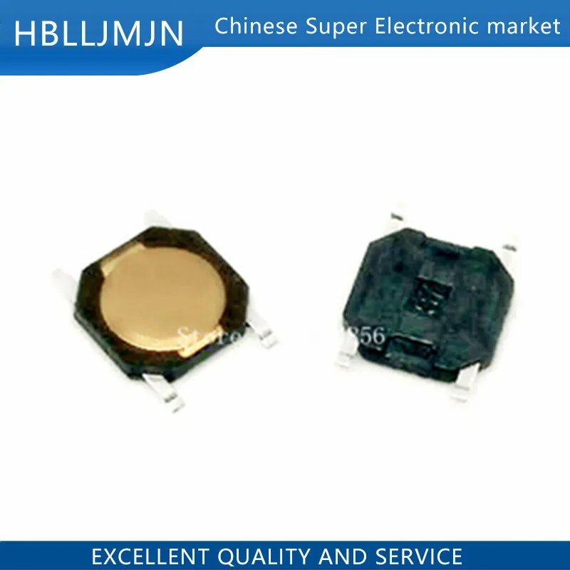 Тактовые кнопки SMT SPST-NO, 50 шт, 4x4x1.5mm, цвет 4
