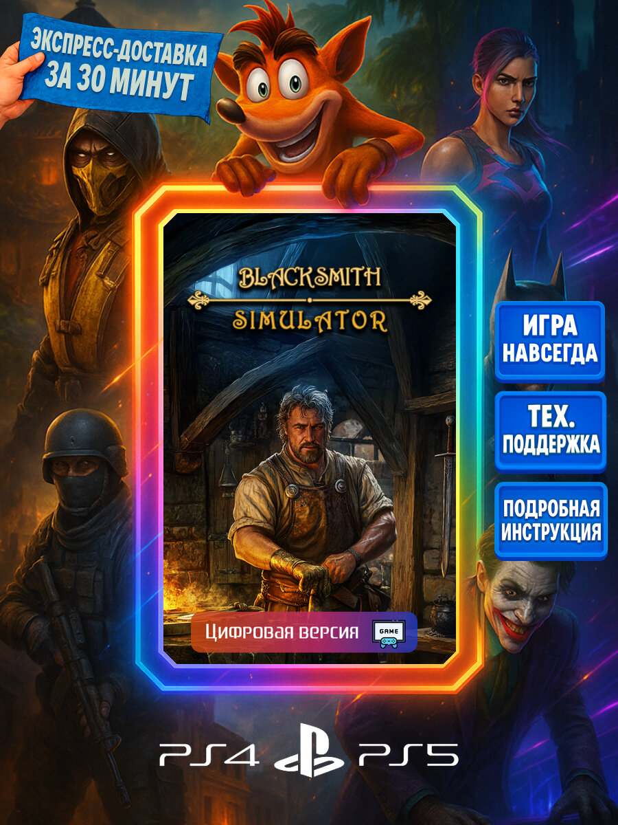 Blacksmith Simulator PS4/PS5 | Моментальная доставка | Английский язык | Симуляторы