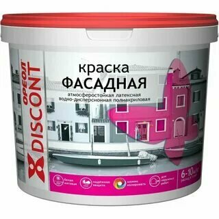Краска фасадная Дисконт Ореол, 6.5 л, для наружных работ