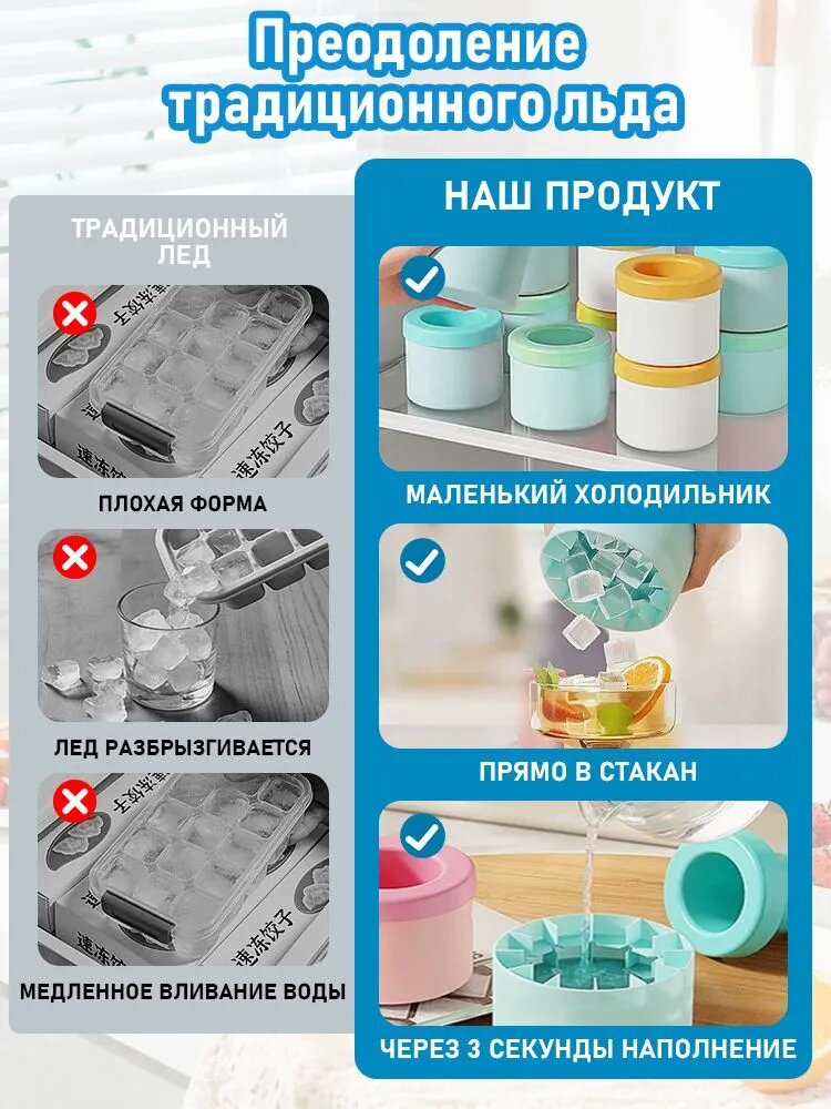 Форма для льда, 2 шт — фото 1