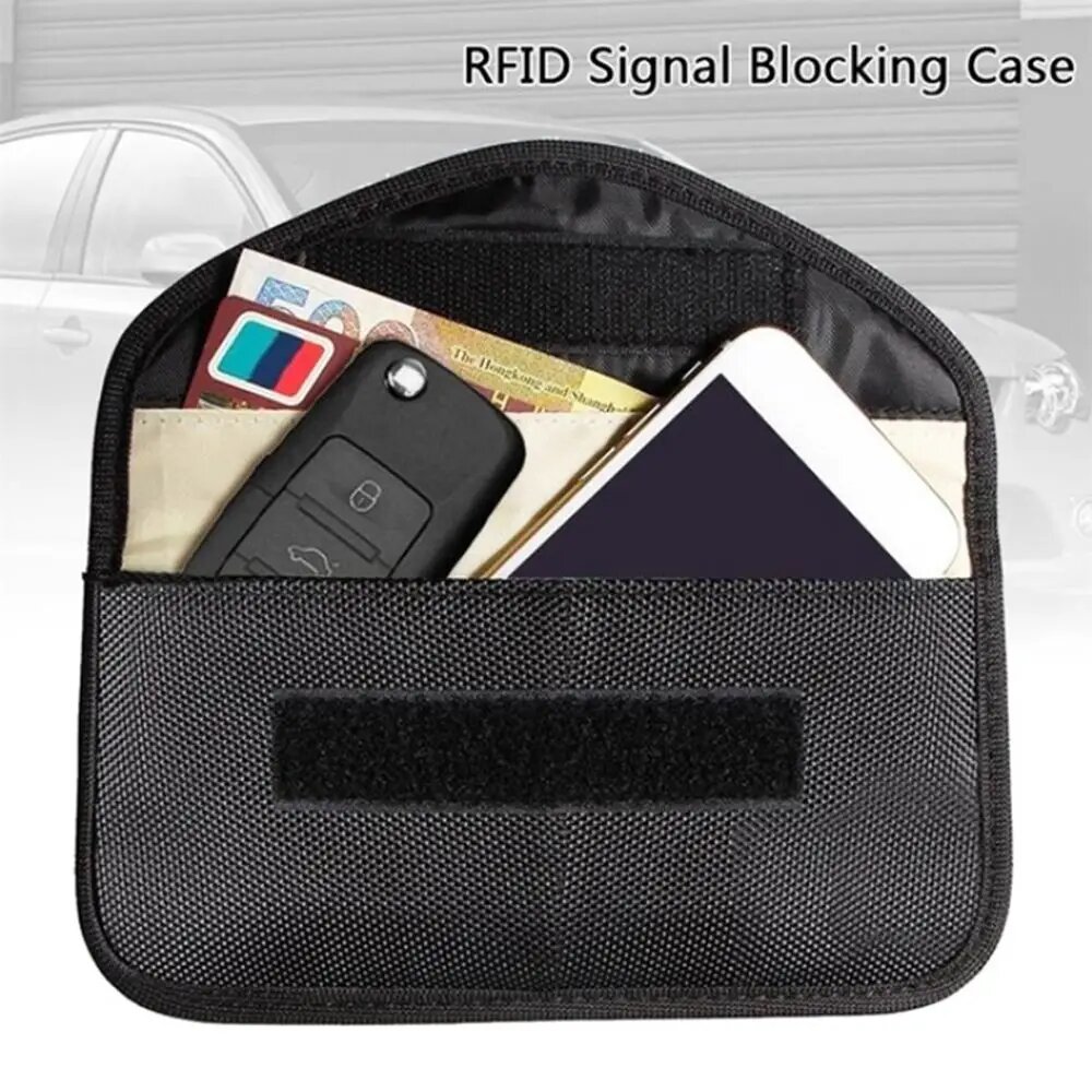 Новая блокирующая сумка без ключа RFID, автомобильный ключ, клетка Фарадея, брелок, чехол для black
