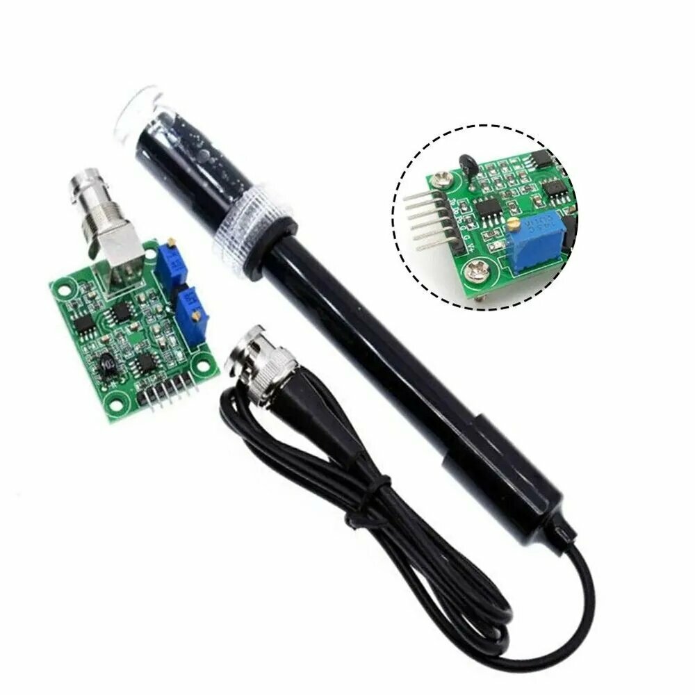 Комплект датчика чувствительности PH для Arduino с PH-электродом-зондом и PH-модулем