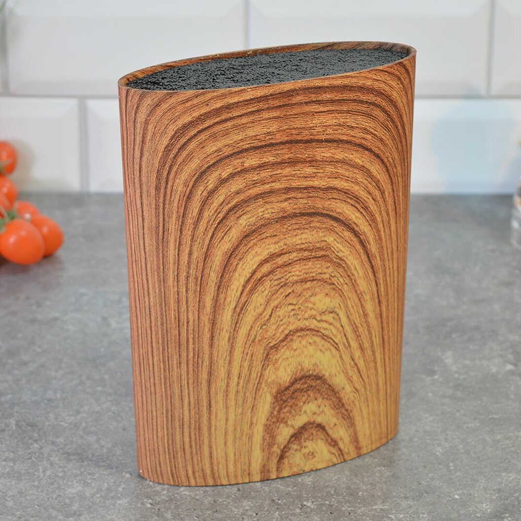 Подставка для ножей 22x16см, под дерево, с пластиковыми стержнями, для кухни