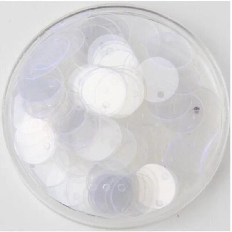 Большие круглые пайетки из ПВХ 10-25 мм 20 г Белый, 30mm20g, Transparent