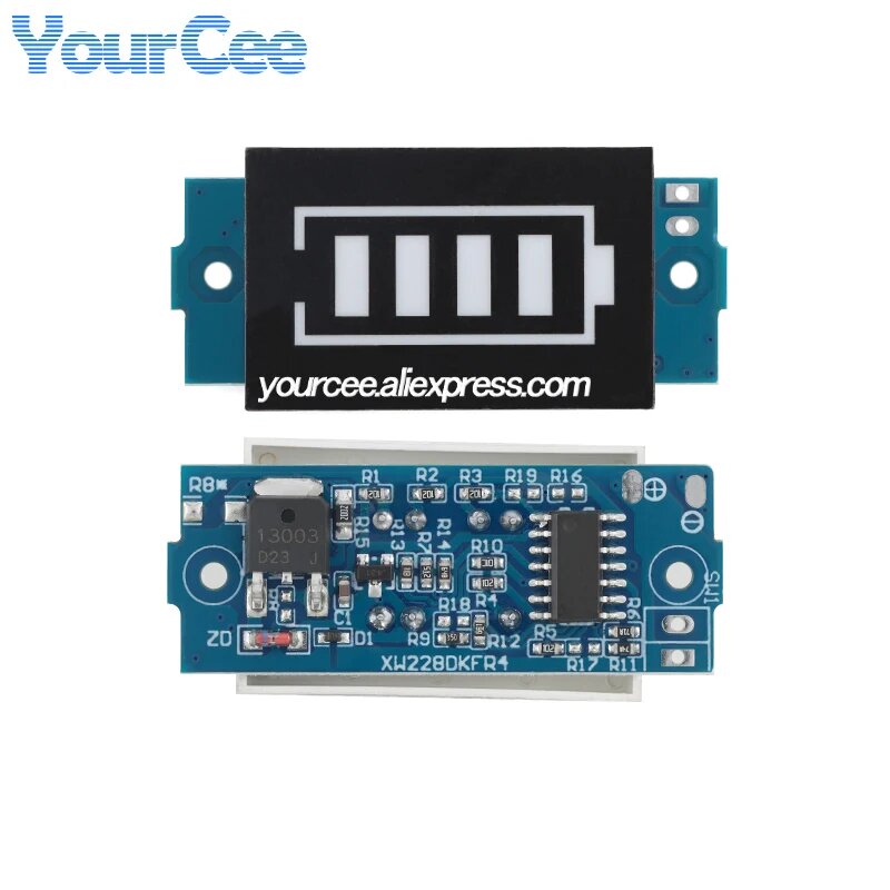 Модуль индикации заряда литиевых аккумуляторов Your Cee 1S/2S/3S/4S/6S/7S 1pc, 7S Green Display