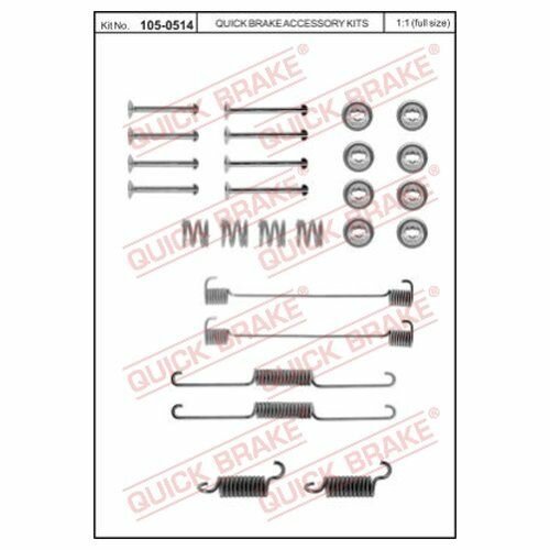 Комплект монтажный тормозных колодок Quick Brake 1050514 для Ford Capri II, III, Escort I, II