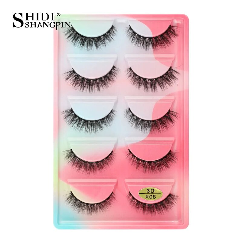 3D накладные ресницы SHIDISHANGPIN 3/5 пар 5pairs-X08CS