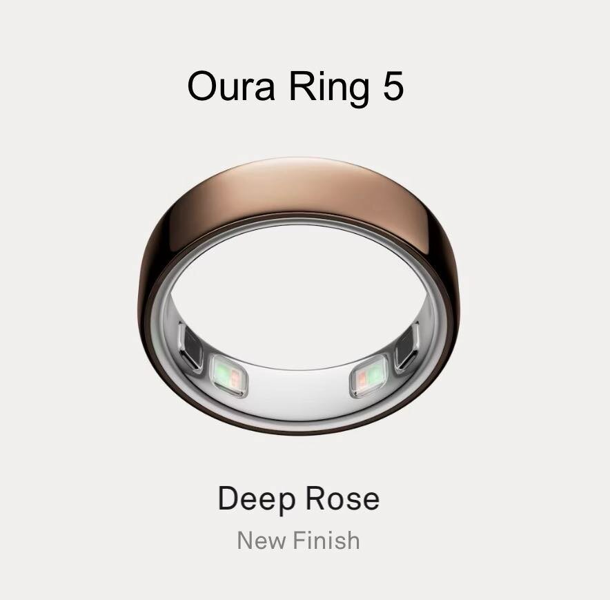 Умное кольцо Oura Ring 5 Deep Rose US7, титан, розовое золото, новинка 2026