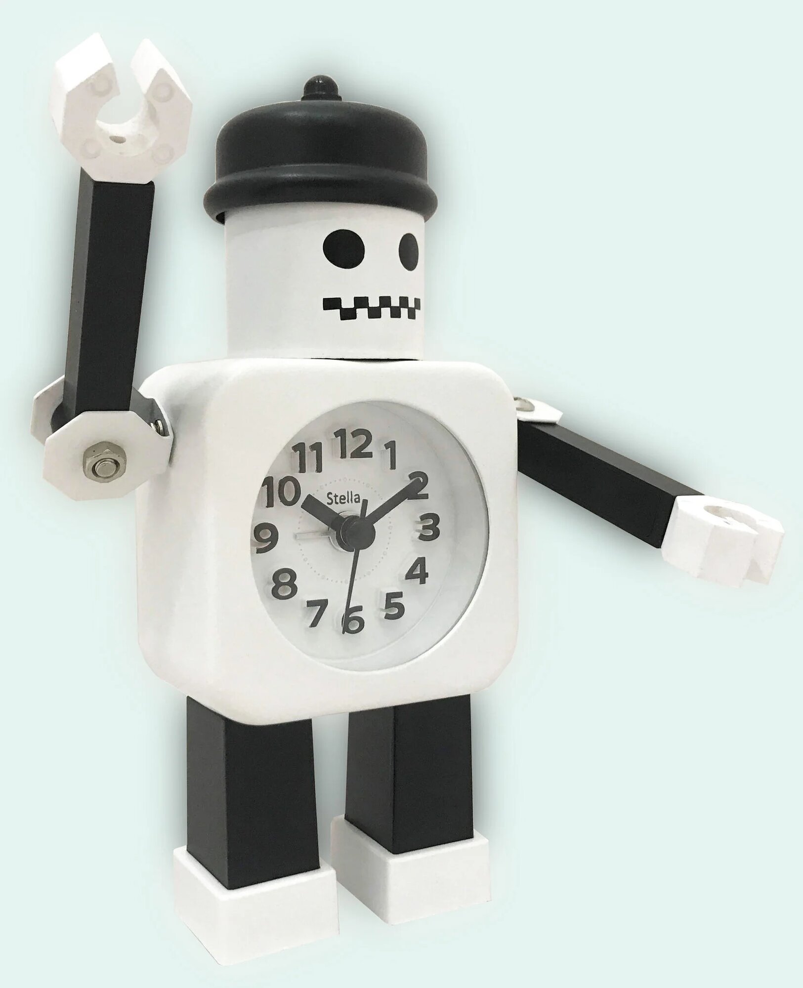 Часы настольные Stella Table Clock ST-2774K, кварцевые, будильник, металлический корпус, белые