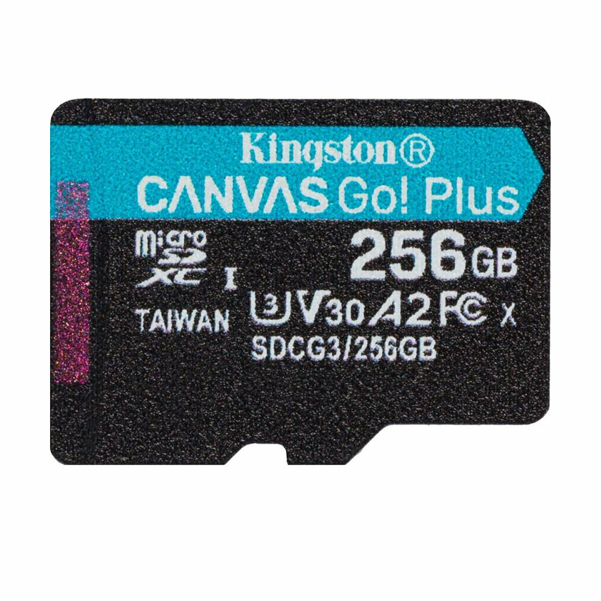 Карта памяти Kingston Canvas Go! Plus SDCG3/256GBSP для смартфонов, подходит для съёмки фото и видео в HD