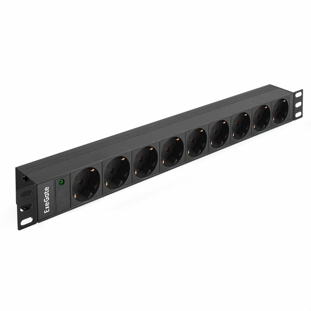 EXEGATE аксессуары к монтажным шкафам EX280847RUS Блок розеток ServerPro PDU - 19H901 Al - 9S - C14, 19",1U, алюм, 9Schuko, С14