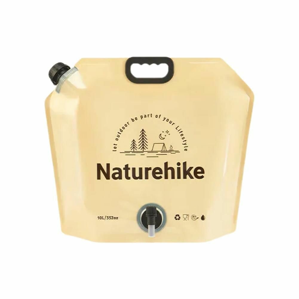 Складной канистра-пакет для воды Naturehike кемпинговый с краником 10л