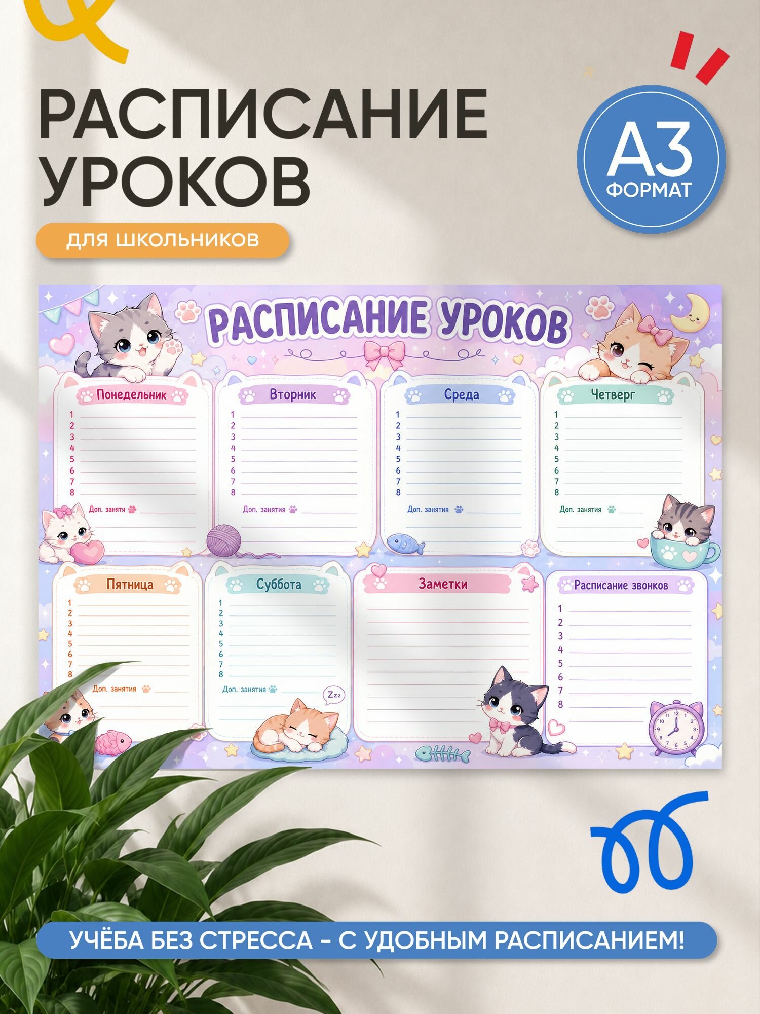 Расписание уроков Котики