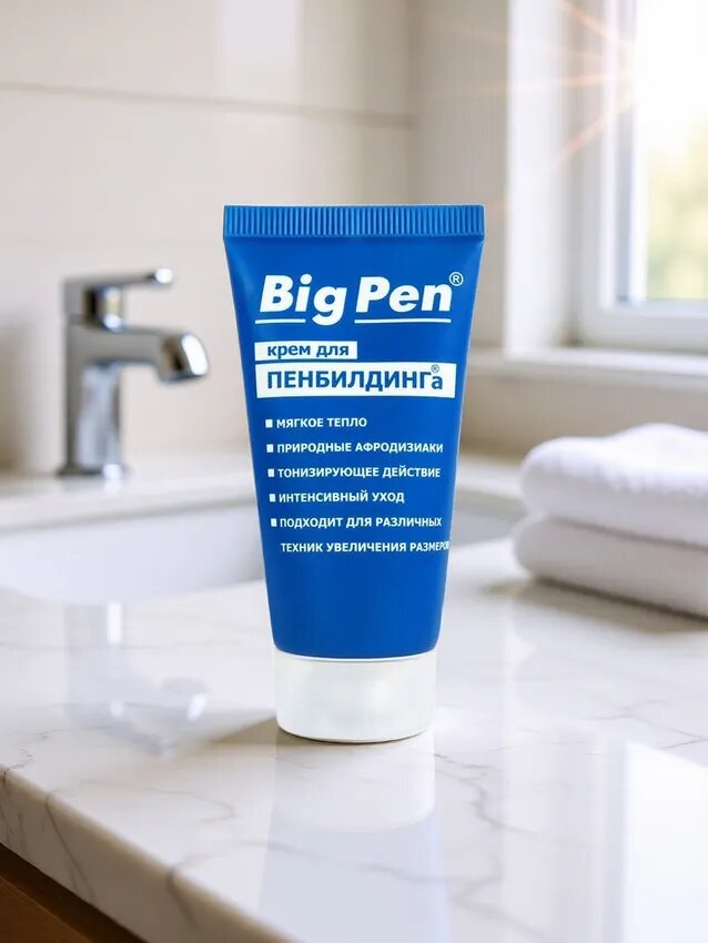 Крем Биоритм "BIG PEN", для увеличения размера пениса, с дозатором, Россия