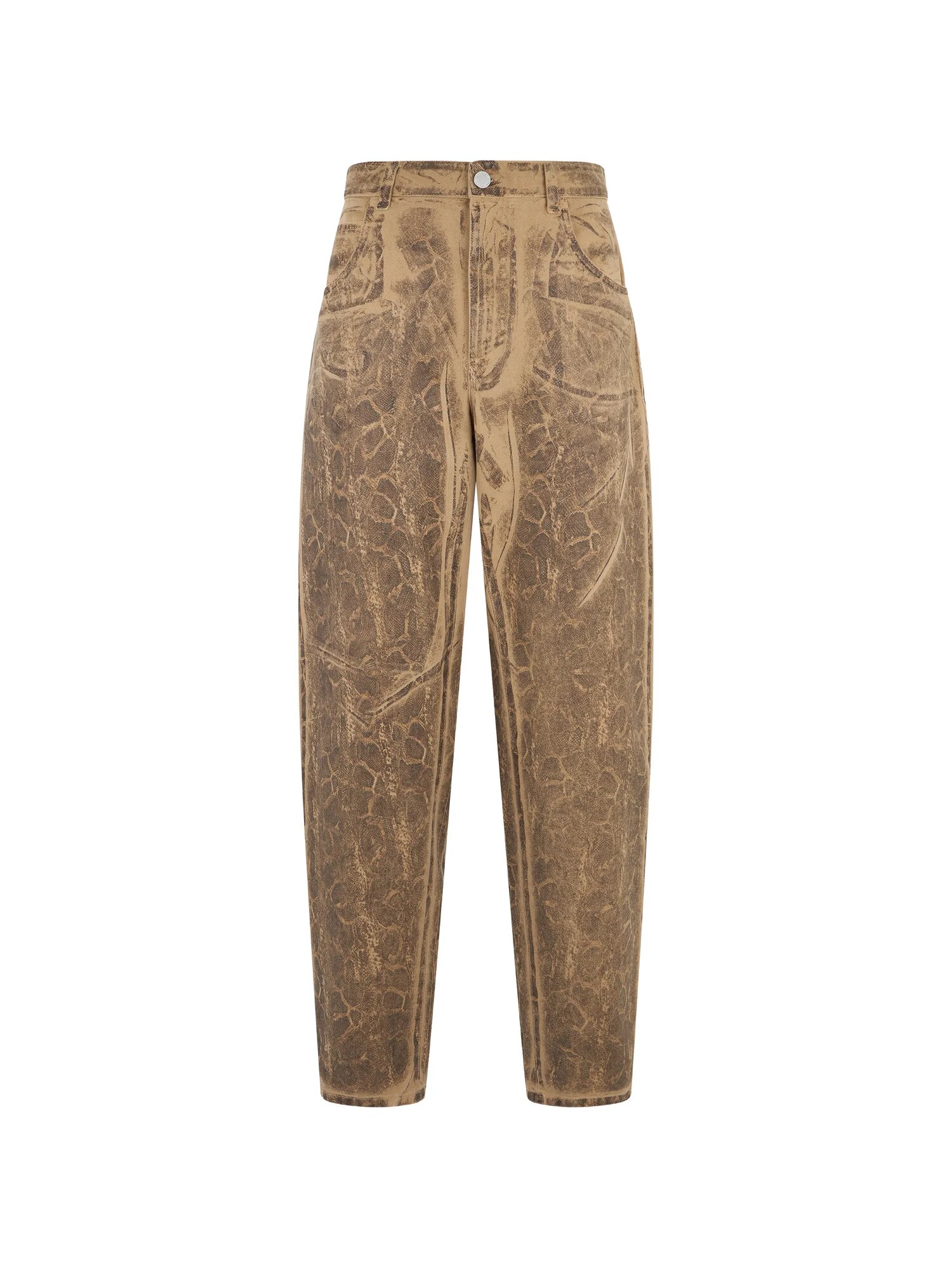 Джинсы Animal-print tapered jeans 