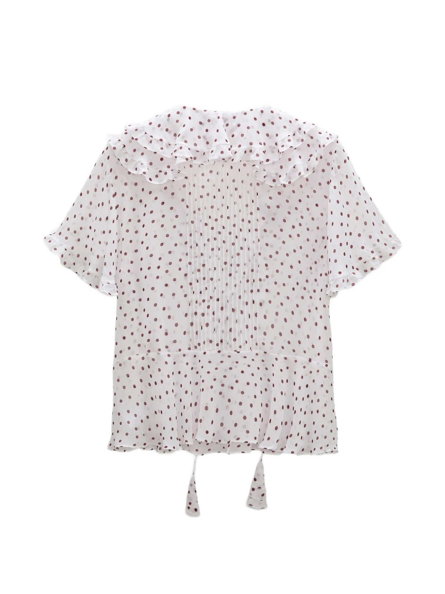 Блуза Dorothee Schumacher Dancing Dot ruffled blouse, размер 38, белый — фото 1