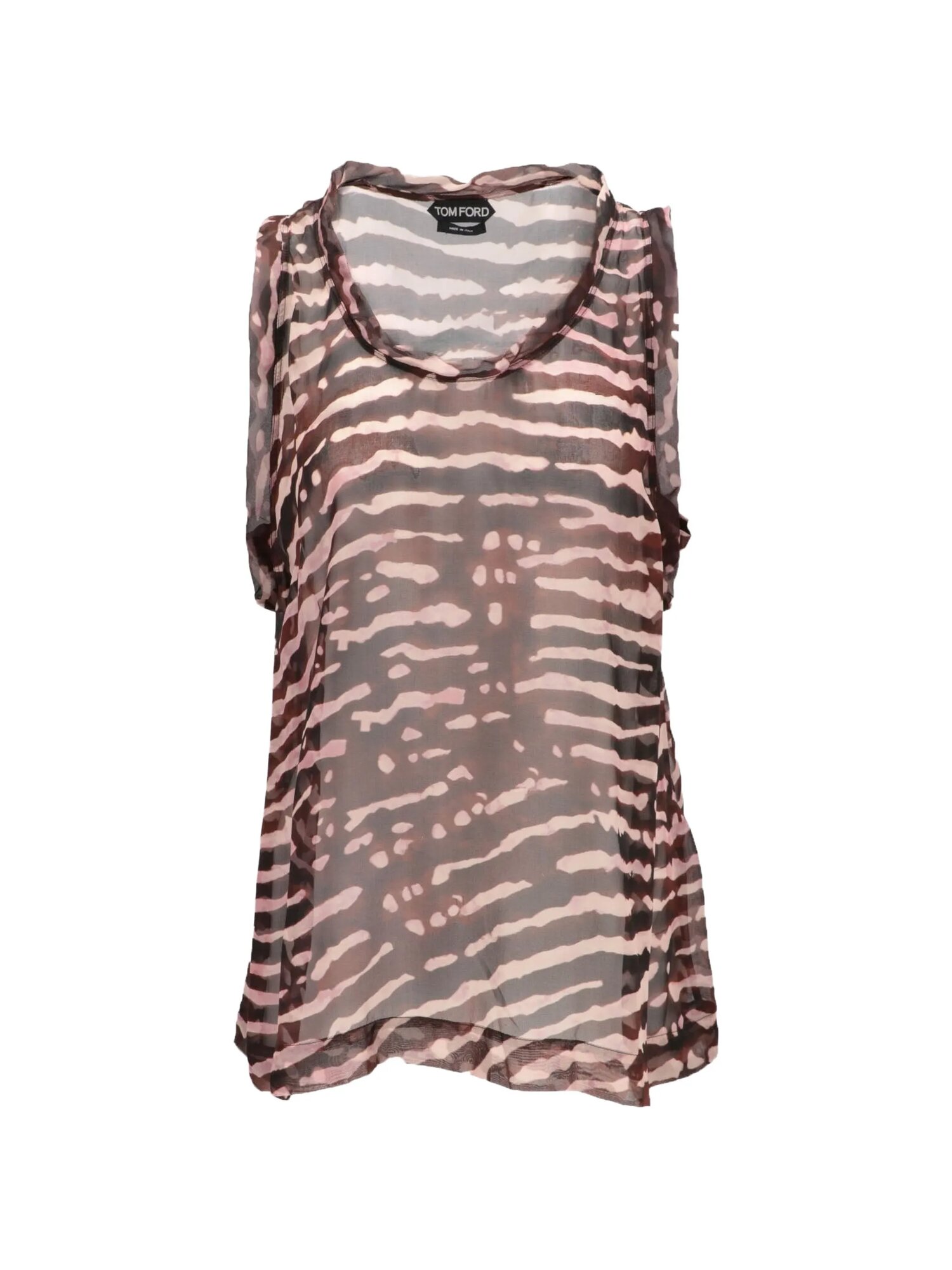 Топ Zebra-print sleeveless top