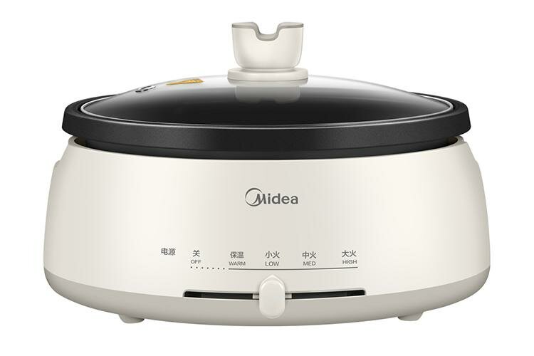 Электрическая фондюшница Midea DY28P151, 4 л, цвет: beige