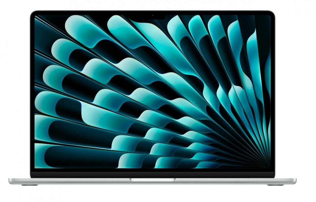 Ноутбук Apple MacBook Air 15 (M3, 8C CPU/10C GPU, 8Gb, 512Gb SSD), MRYQ3, Silver
