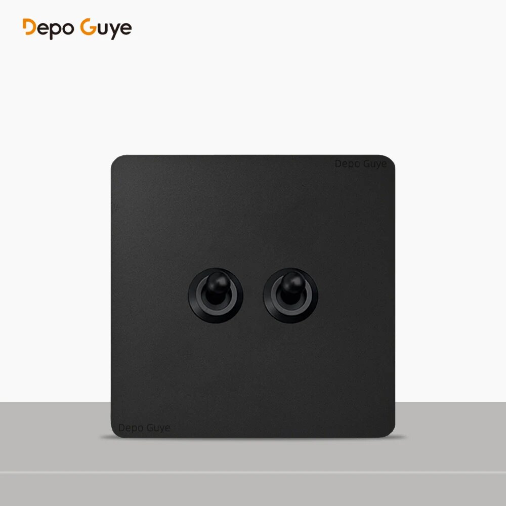 Выключатель Depo Guye Black 2Gang