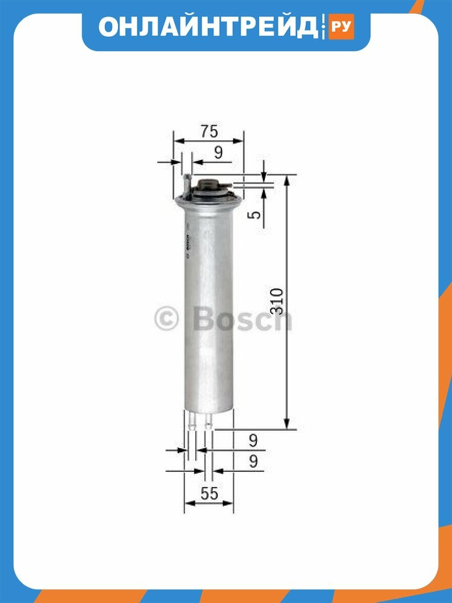 Фильтр топливный Bosch для BMW 5 (E39), 7 (E38), X5 (E53), 0450905960 (F5960)