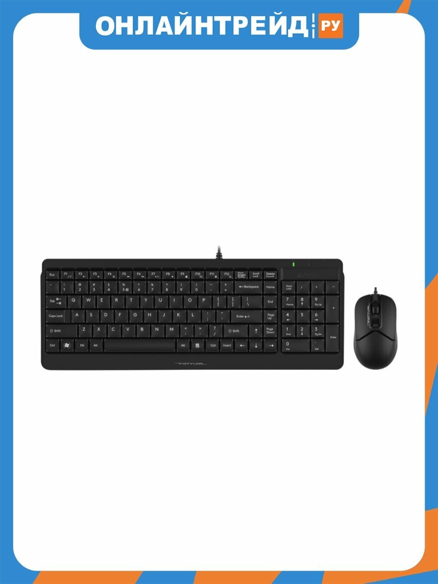 Комплект клавиатура и мышь A4TECH Fstyler F1512 черный