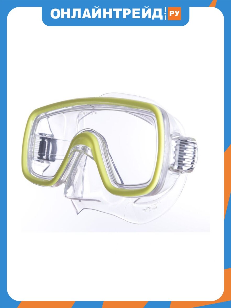Маска Salvas Domino Md Mask, для плавания арт. CA140C1TGSTH, безопасн. стекло, Silflex, размер: Medium, желт