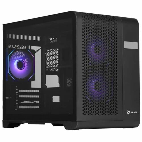 Компьютерный корпус 4FAN XZ Megabit (XZMMABFP) черный - Mini Tower, Micro-ATX, USB 3.2 Gen 1 Type-A, USB 3.2 Gen 2 Type-C
