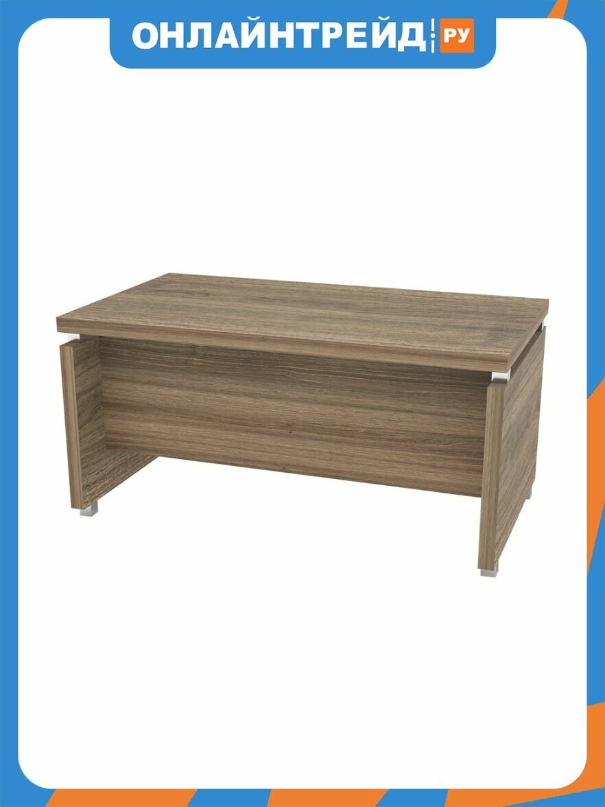 Стол руководителя Комус Д_EASY Director Ш1600 ДСП мел. дуб шамони тем.122