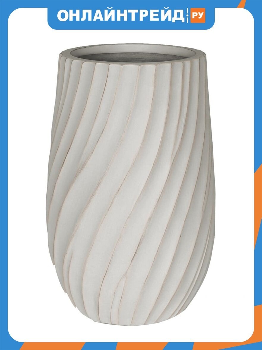 Кашпо Велюр Высокое Idealist Lite VEL24-BB, айвори, Д24 В40 см Idealist