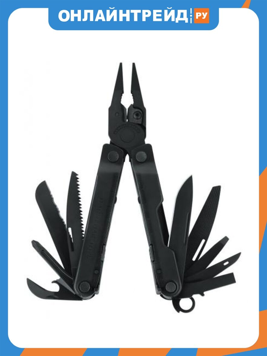 Мультитул Leatherman REBAR Black, чёрный с нейлоновым чехлом