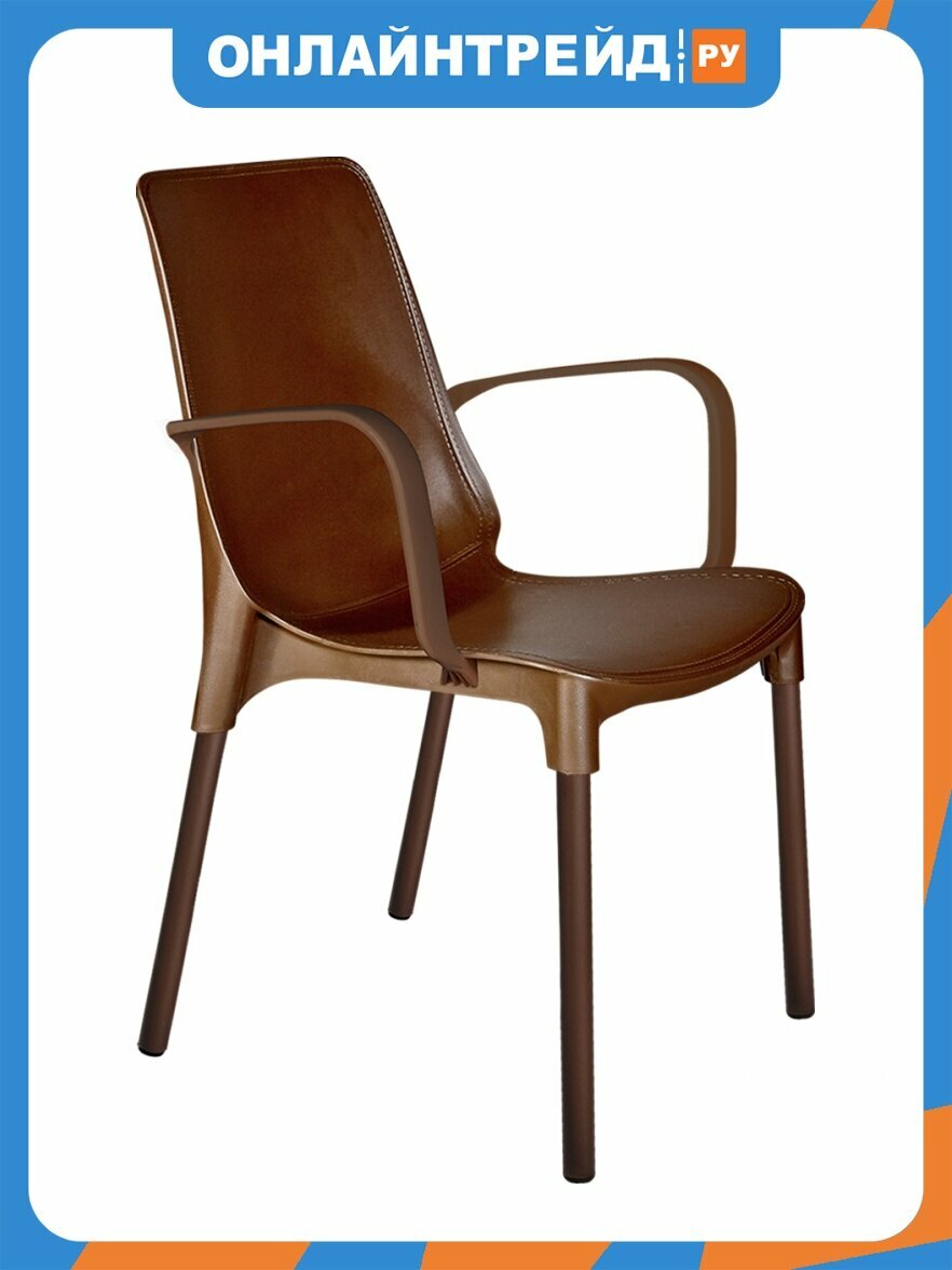 Стул Sheffilton SHT ST76/S424 коричневый/коричневый муар