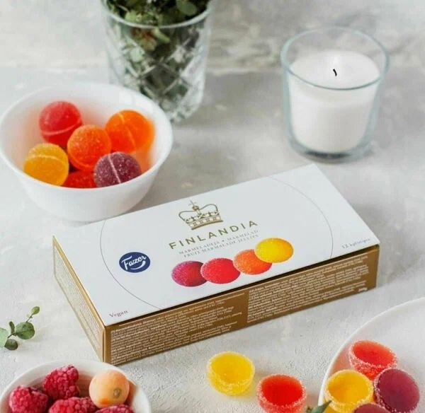 Мармелад Fazer Finlandia ассорти 4 вкуса, 260г (из Финляндии)