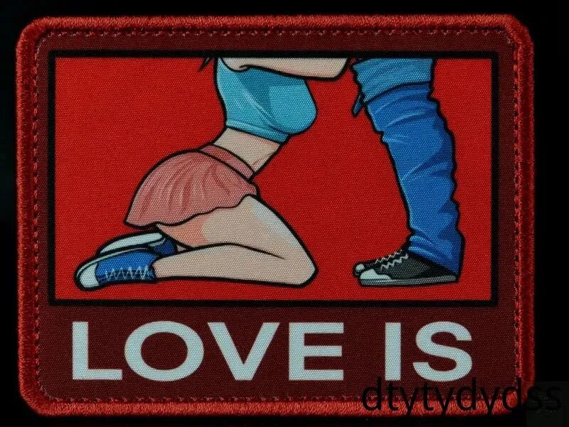 Нашивка, патч "LOVE IS" тактическая с липучкой от Корпусы Вышивания.